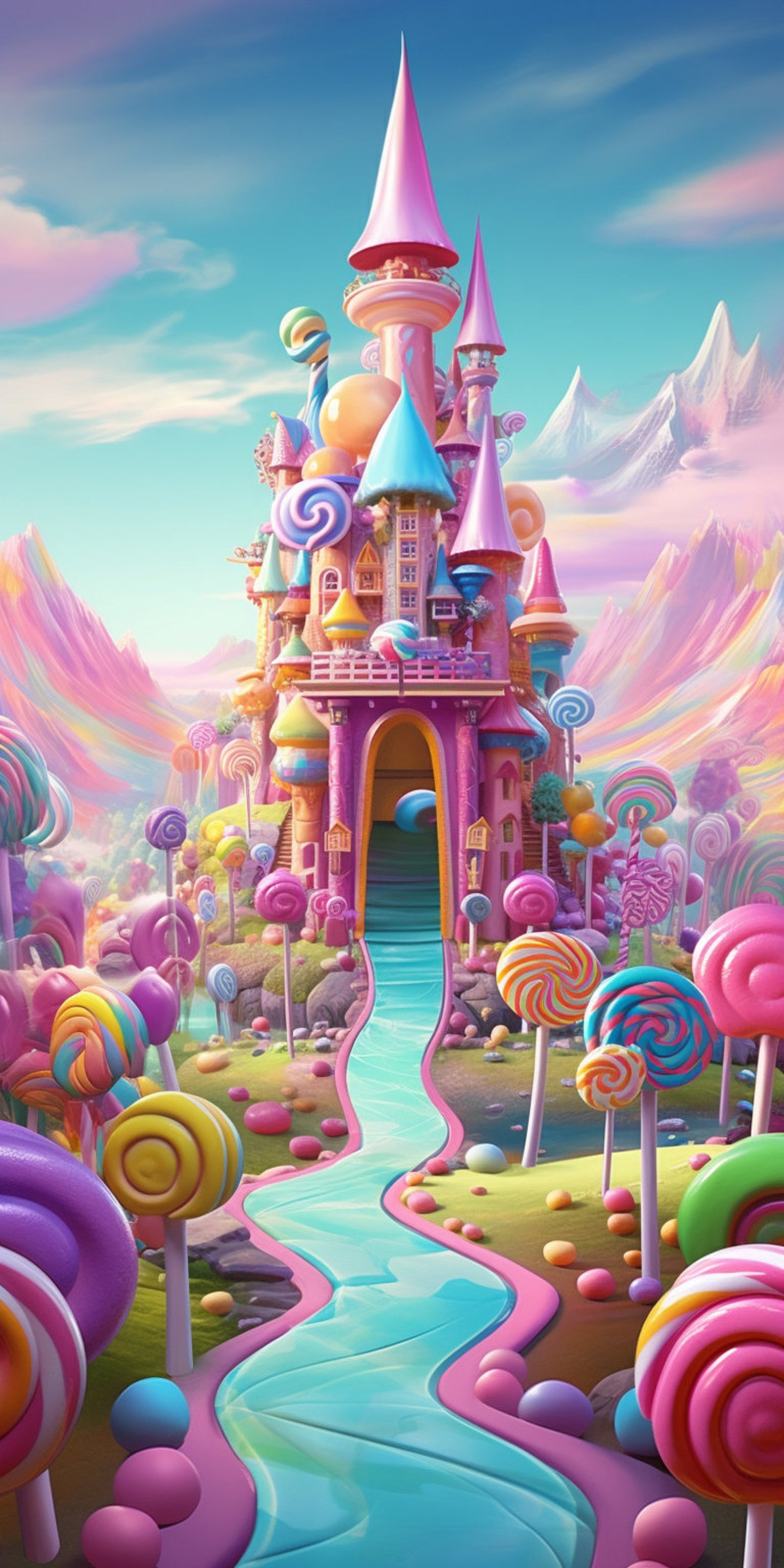 Candy, Land of Sweets, Candy House, Giant Candy, Fantasy World, Digital ...