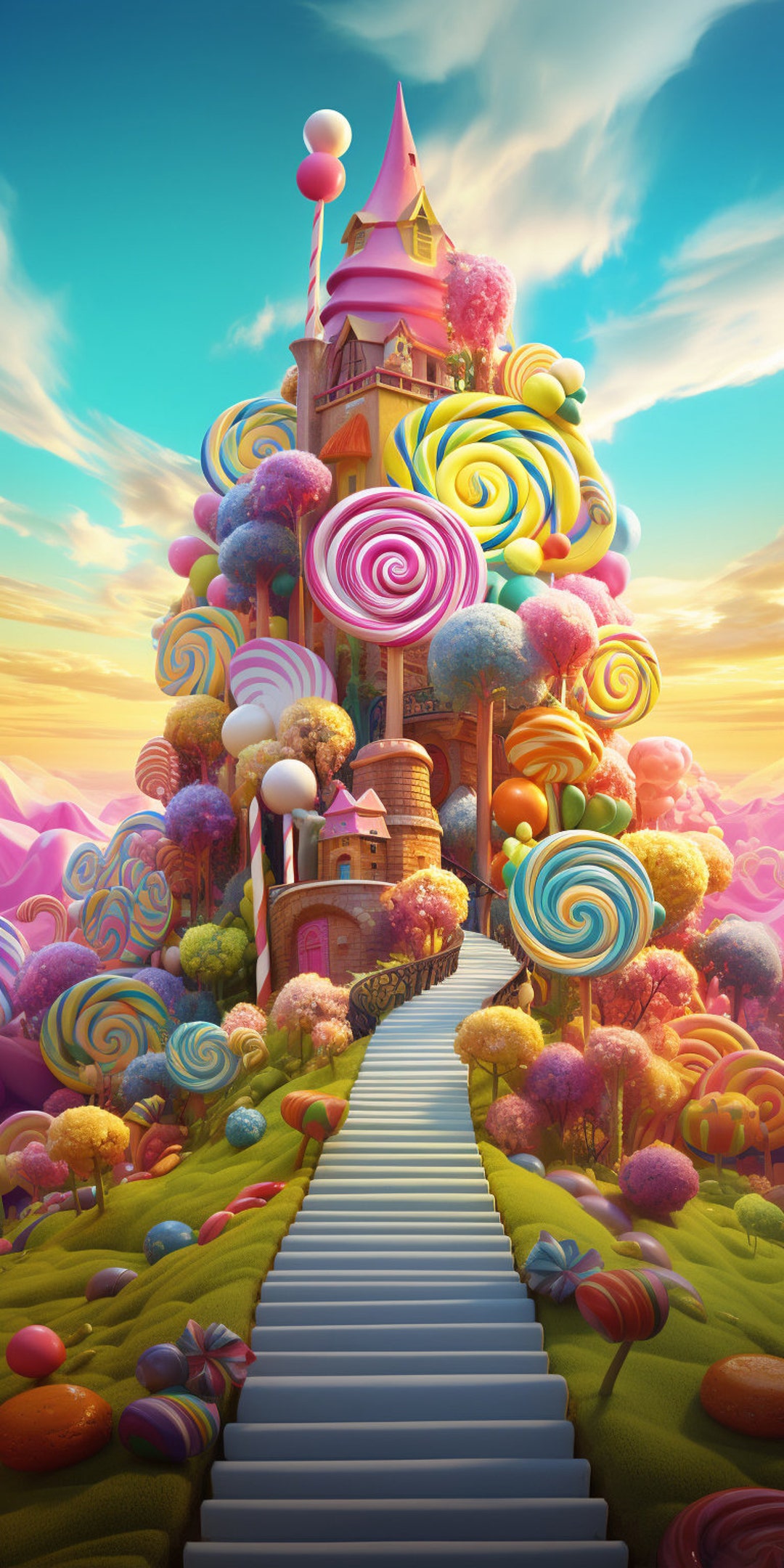 Candy, Land of Sweets, Candy House, Giant Candy, Fantasy World, Digital ...