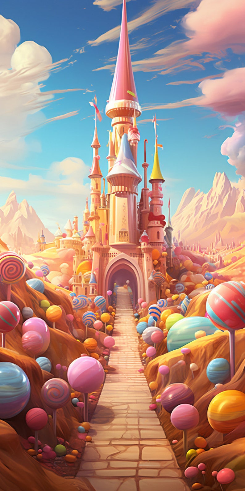 Candy, Land of Sweets, Candy House, Giant Candy, Fantasy World, Digital ...