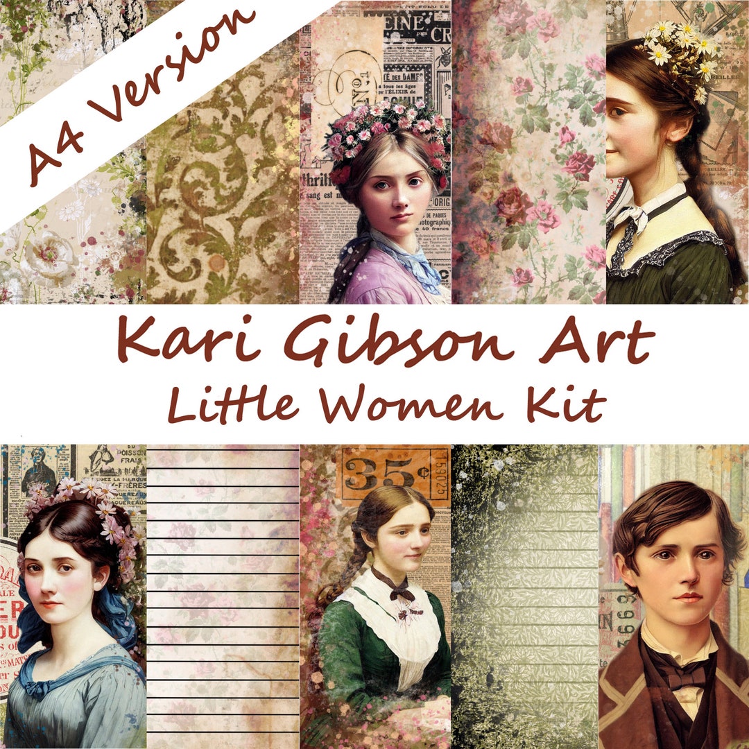 Little Women Digital Paper Kit (inc Tags, Envs, Etc) for Junk Journals ...