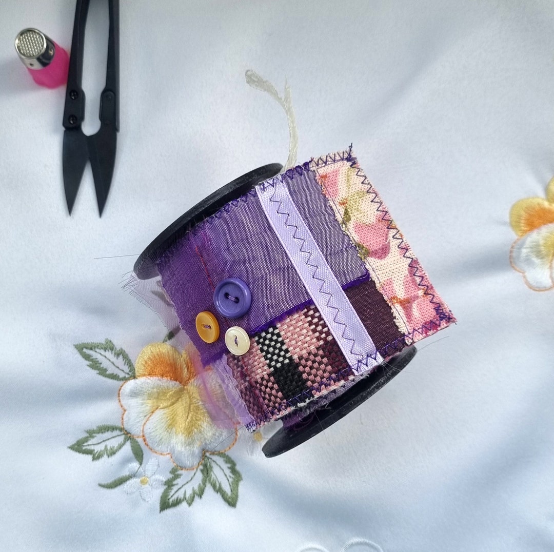Fabric Snippet Roll & Bobbin Purple Shades 2.75 Wide - Etsy