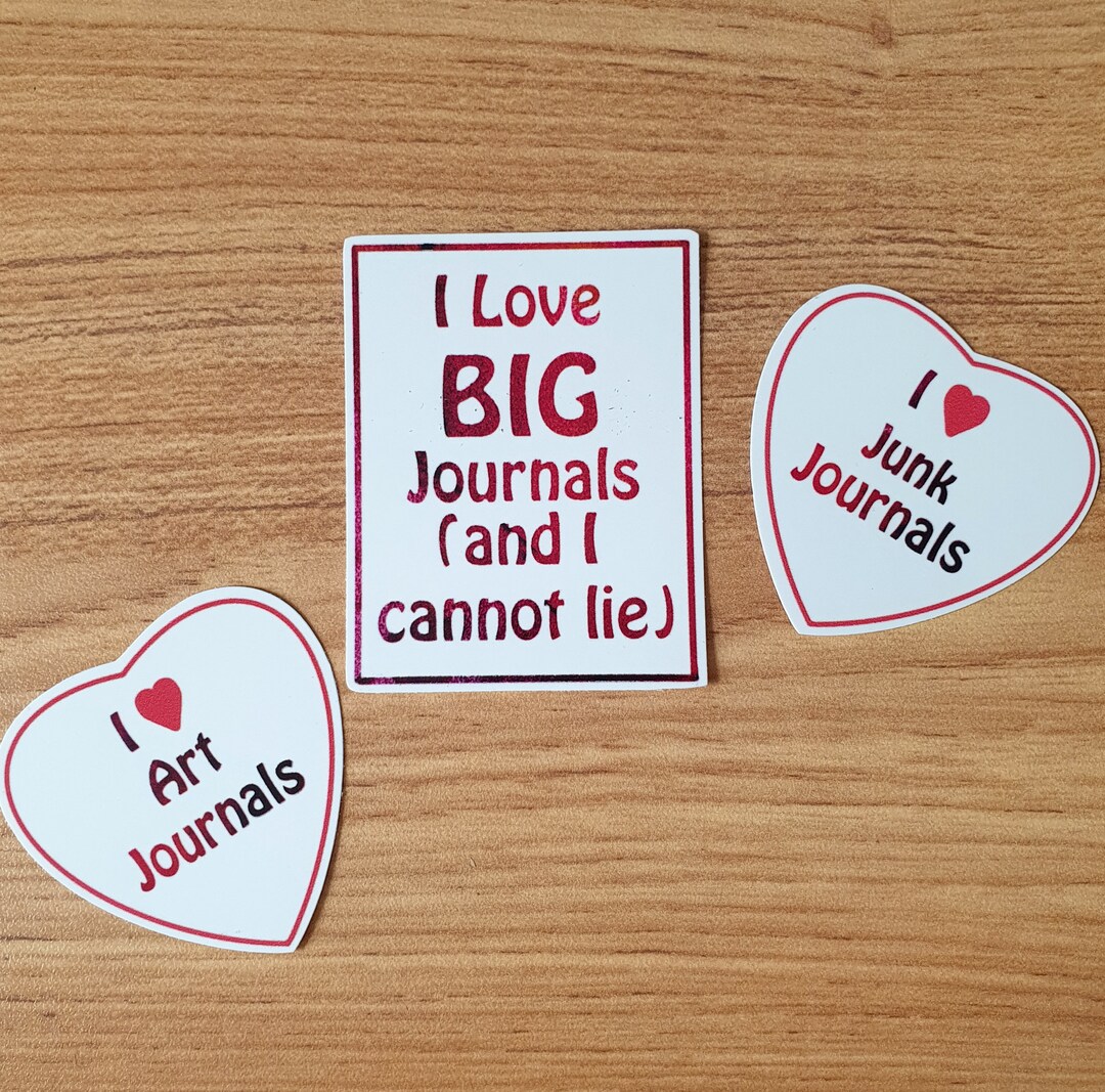 I Love Journal Stickers: Variety Pack of 3, Glossy, Easy Peel, for Your ...