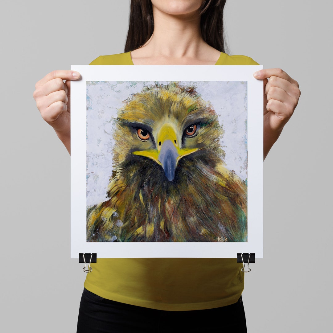 Golden Eagle Print - Etsy