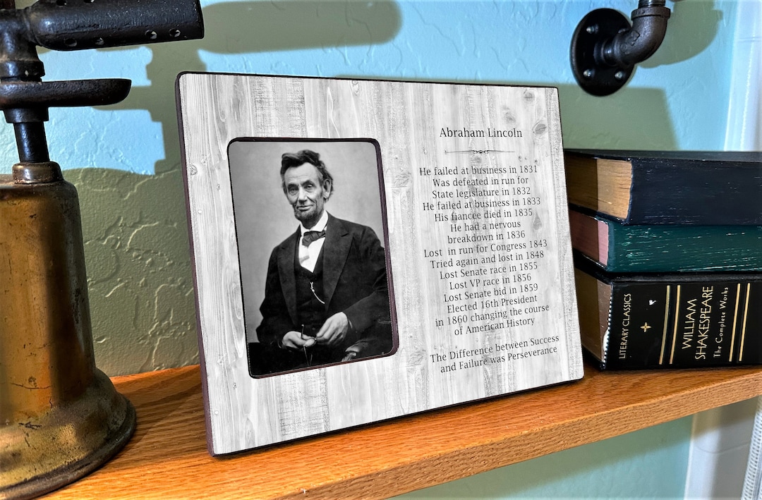 Abraham Lincoln Portrait Frame, Success and Failure Frame, American ...
