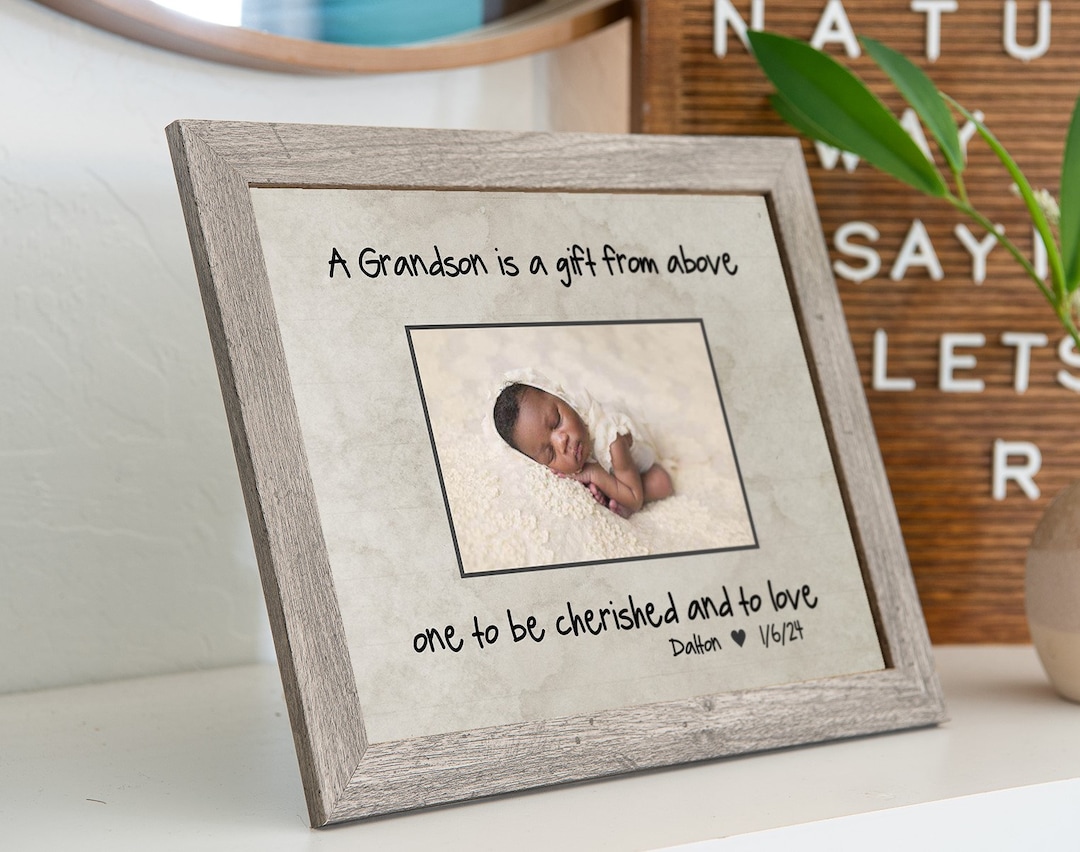 Grandson and Grandmother Picture Frame-a Grandson is a Gift From Above ...
