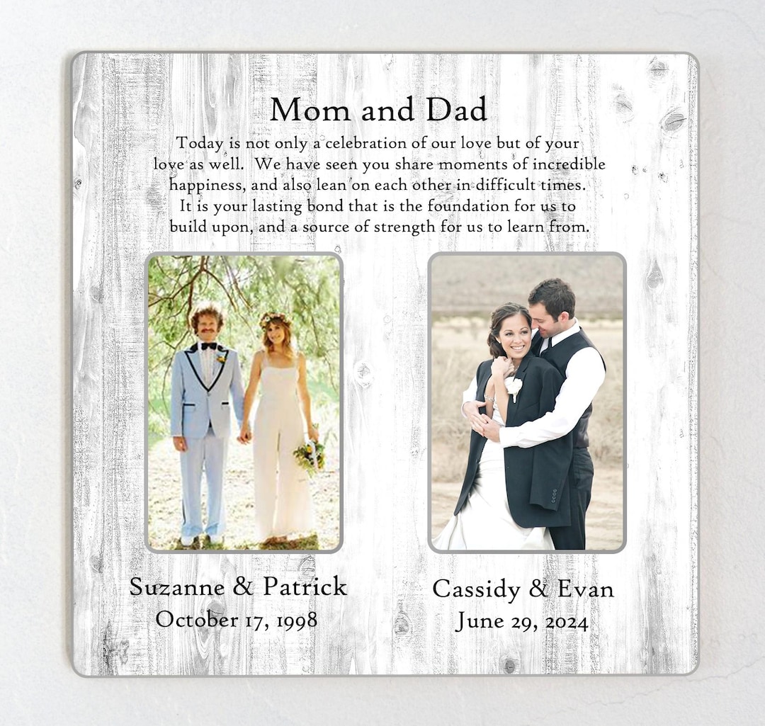 Wedding Gift for Parents, Wedding Photo Frame for Parents, Groom Gift ...