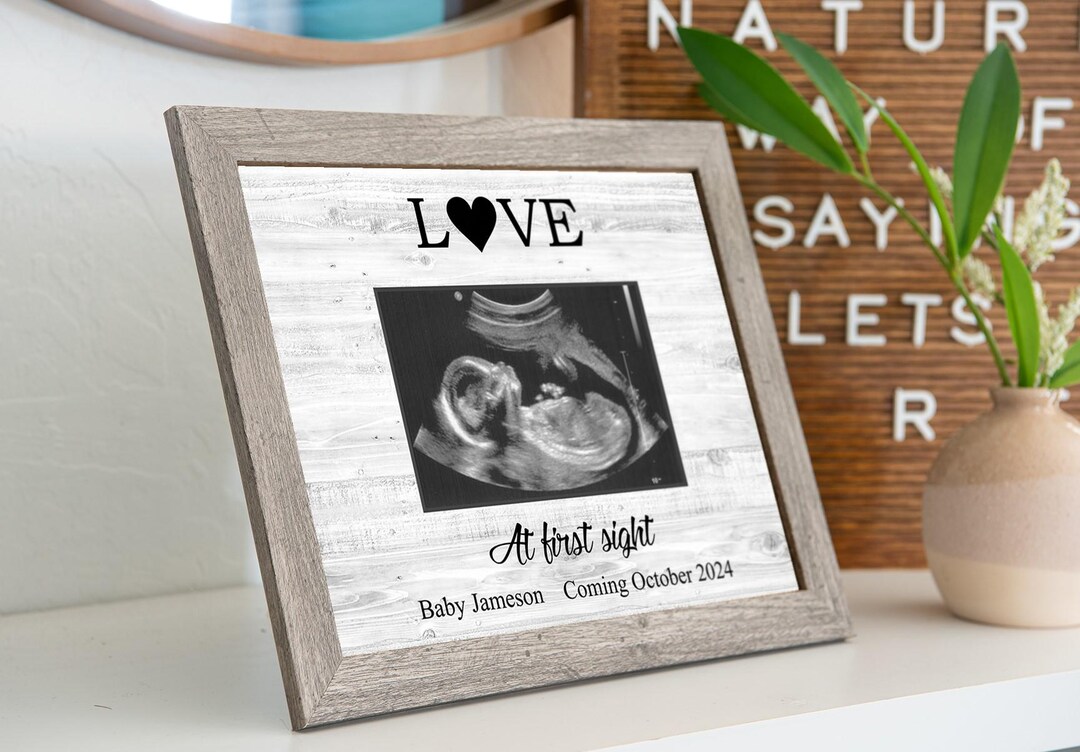 Love at First Sight-pregnancy Reveal-first Sonogram Image-ultrasound ...