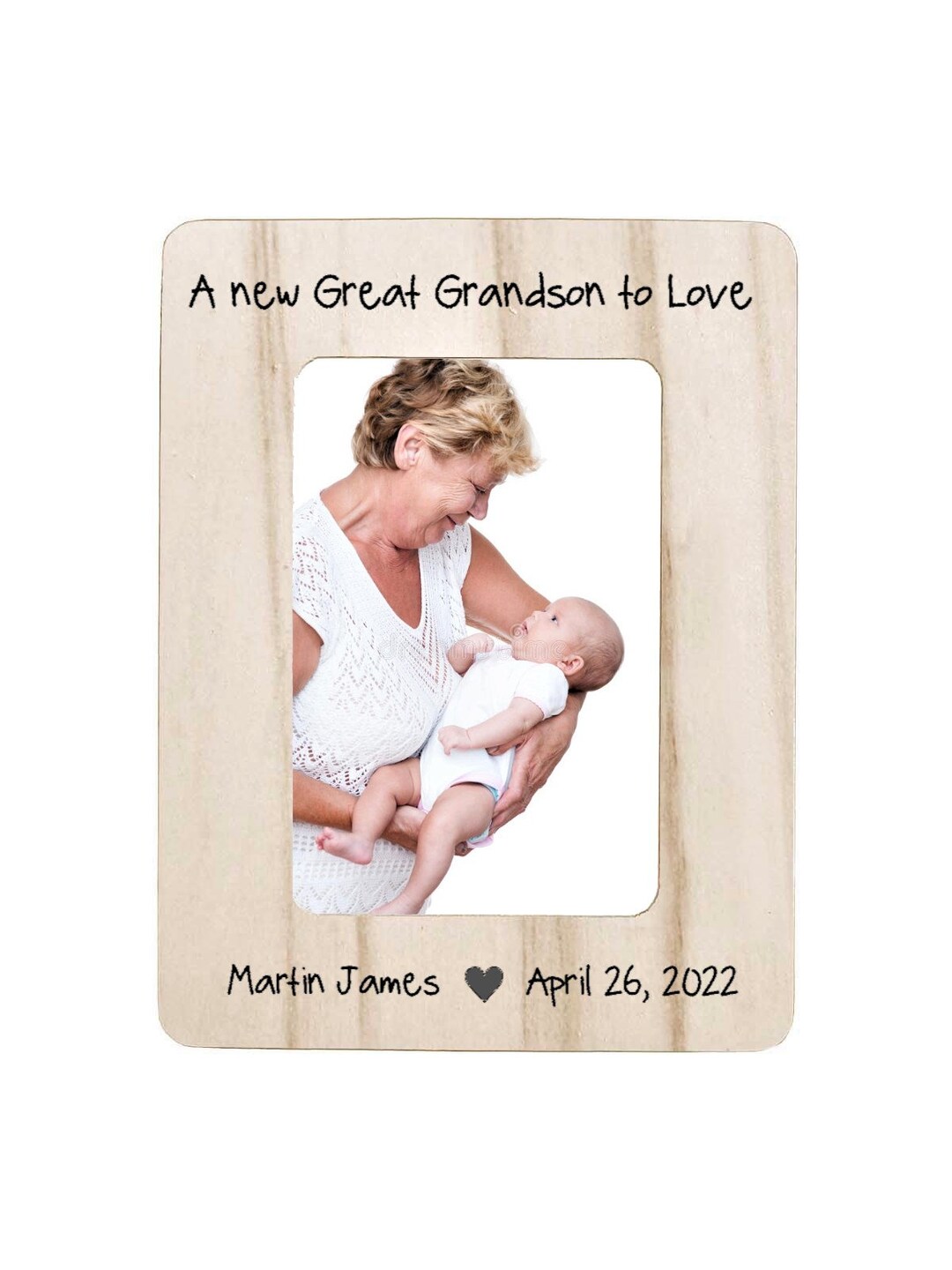 Great Grandson Frame, Picture Frame for Grandma, Grandchild Photo Frame ...