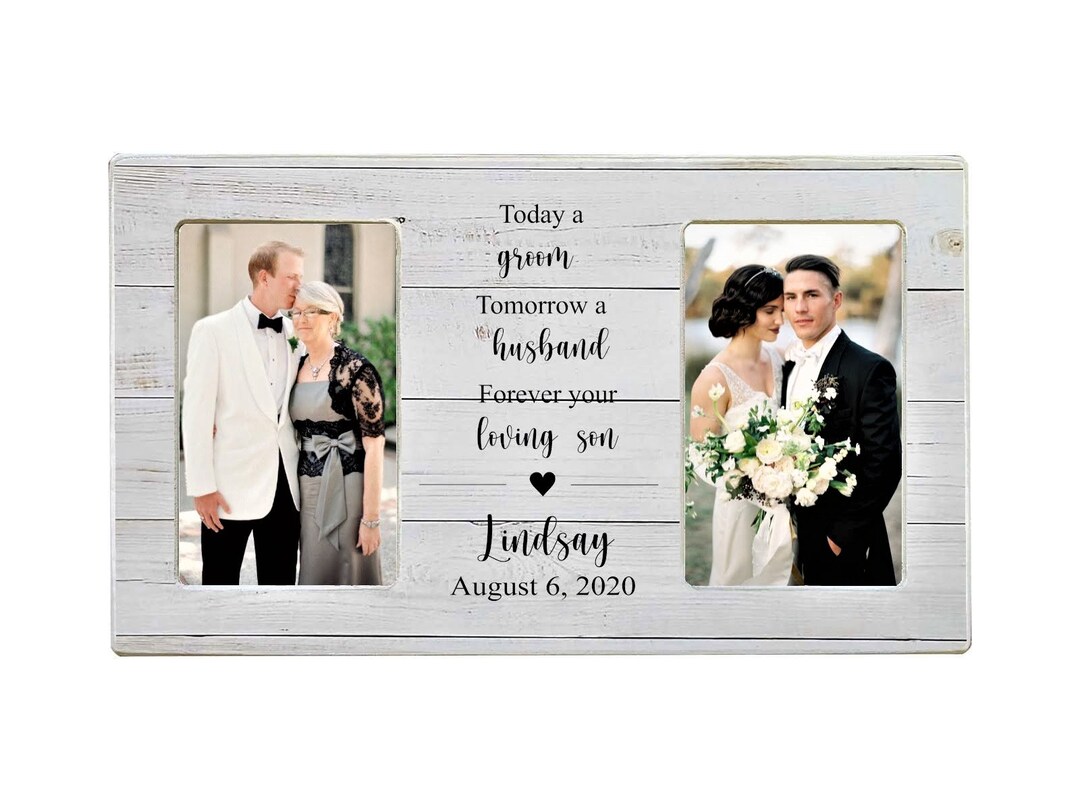 Dad Wedding Gift, Custom Photo Frame, Groom and Dad Picture Frame ...