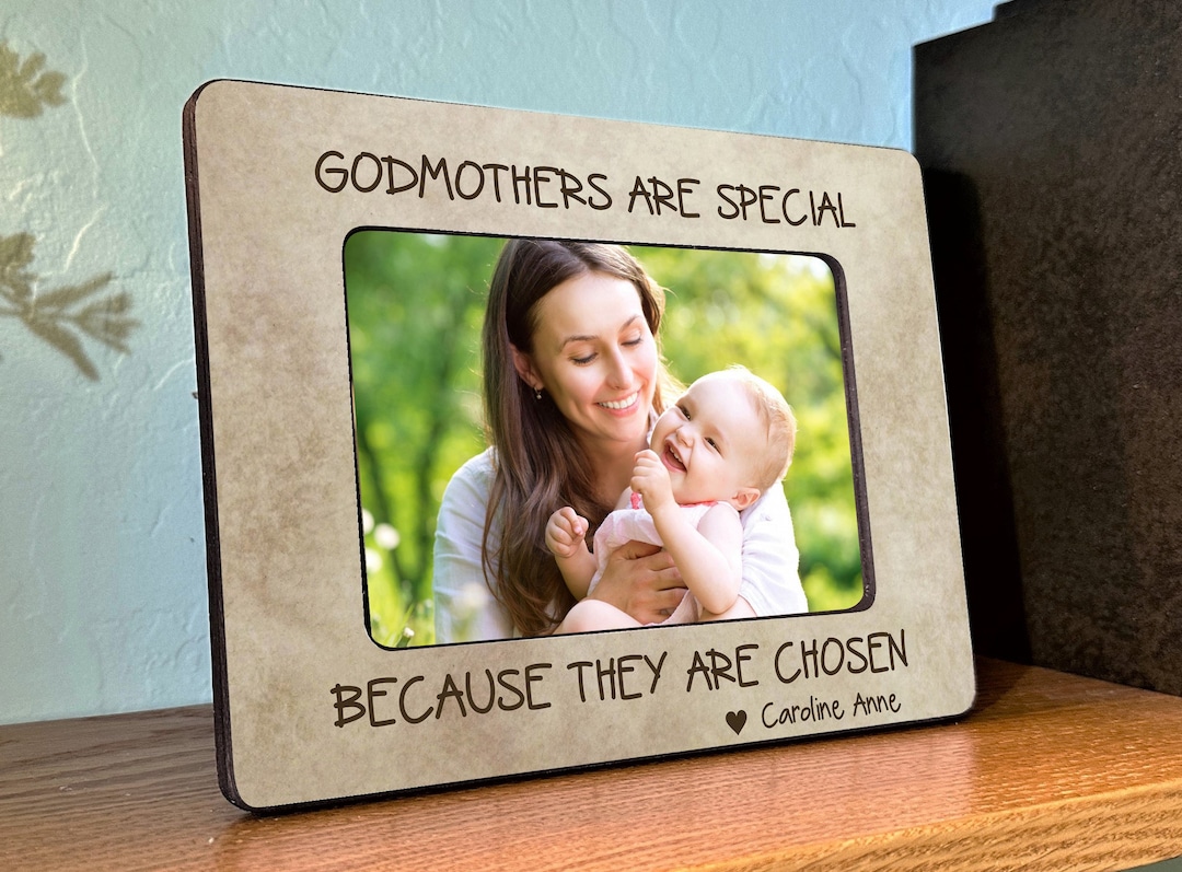 Godmother Personalized Frame, Baptism Gift for Godparent, Godfather ...