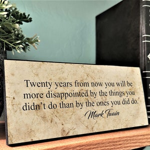 Mark Twain Quote Sign, Teacher Desk Decor, Motivational Office Wall Art ...