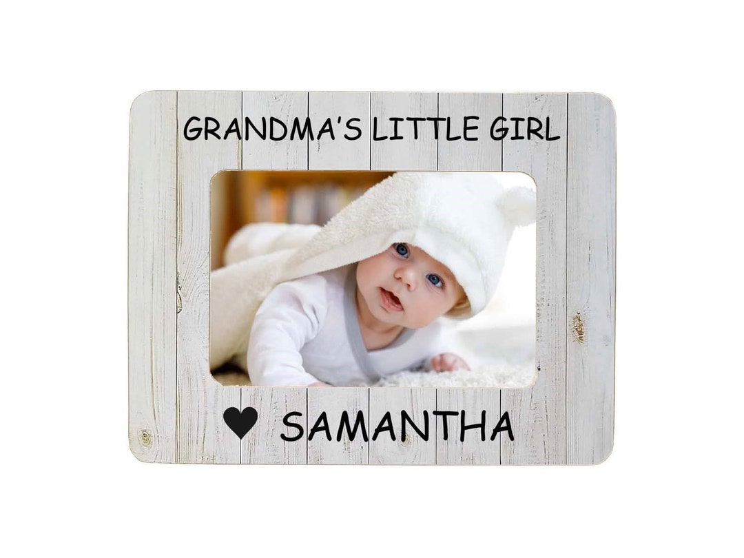 Grandma's Little Girl Picture Frame, Grandson Frame, Personalized ...