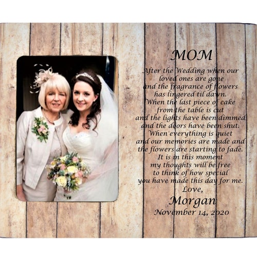 Mother of the Bride Poem Bride Gift to Mom Personalized - Etsy