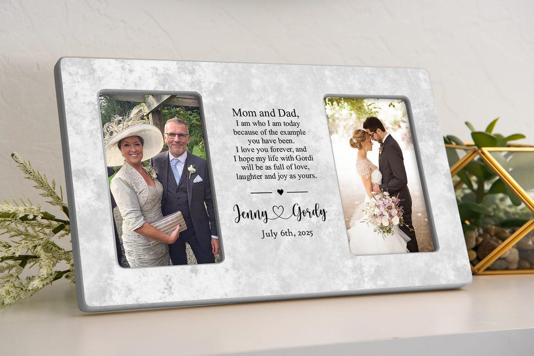 Mom and Dad Wedding Gift-i Am Who I Am Because of You-personalized ...