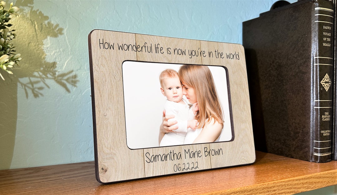 Newborn Keepsake Frame, Baby Memory Photo Frame, Mom Gift Postpartum ...