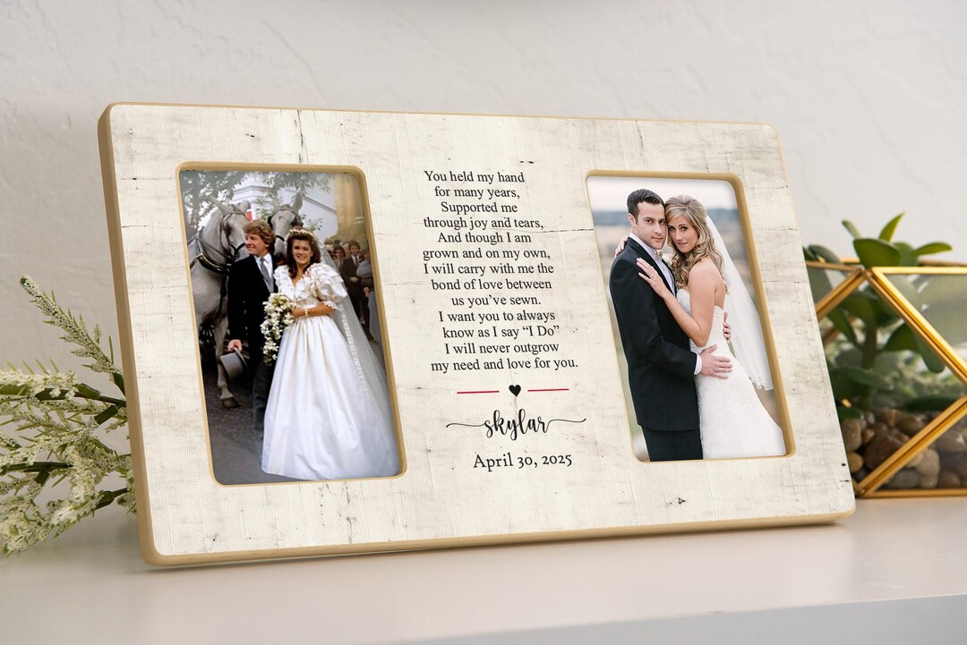 Parents Wedding Frame - Wedding Gift Parents, Personalized Picture ...