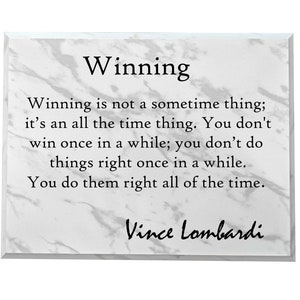 Vince Lombardi Quote Plaque, Winning Wall Decor, Teacher Gift Idea, Man ...