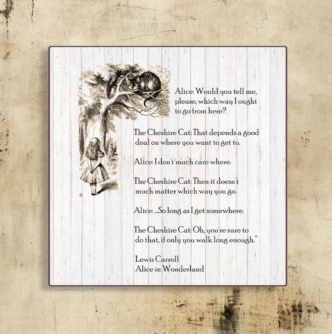 Alice in Wonderland-alice and the Cheshire Cat-alice Asking Which Way I ...