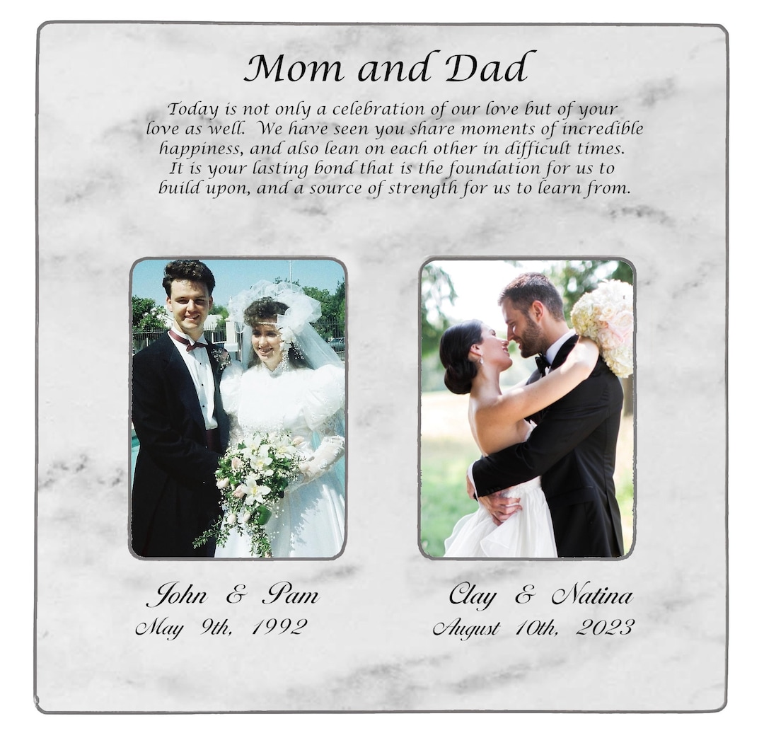 Wedding Gift for Parents, Wedding Photo Frame for Parents, Groom Gift ...