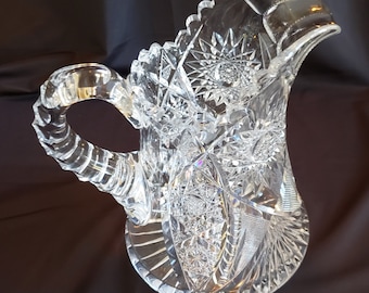 Lead Crystal Pitcher - Etsy