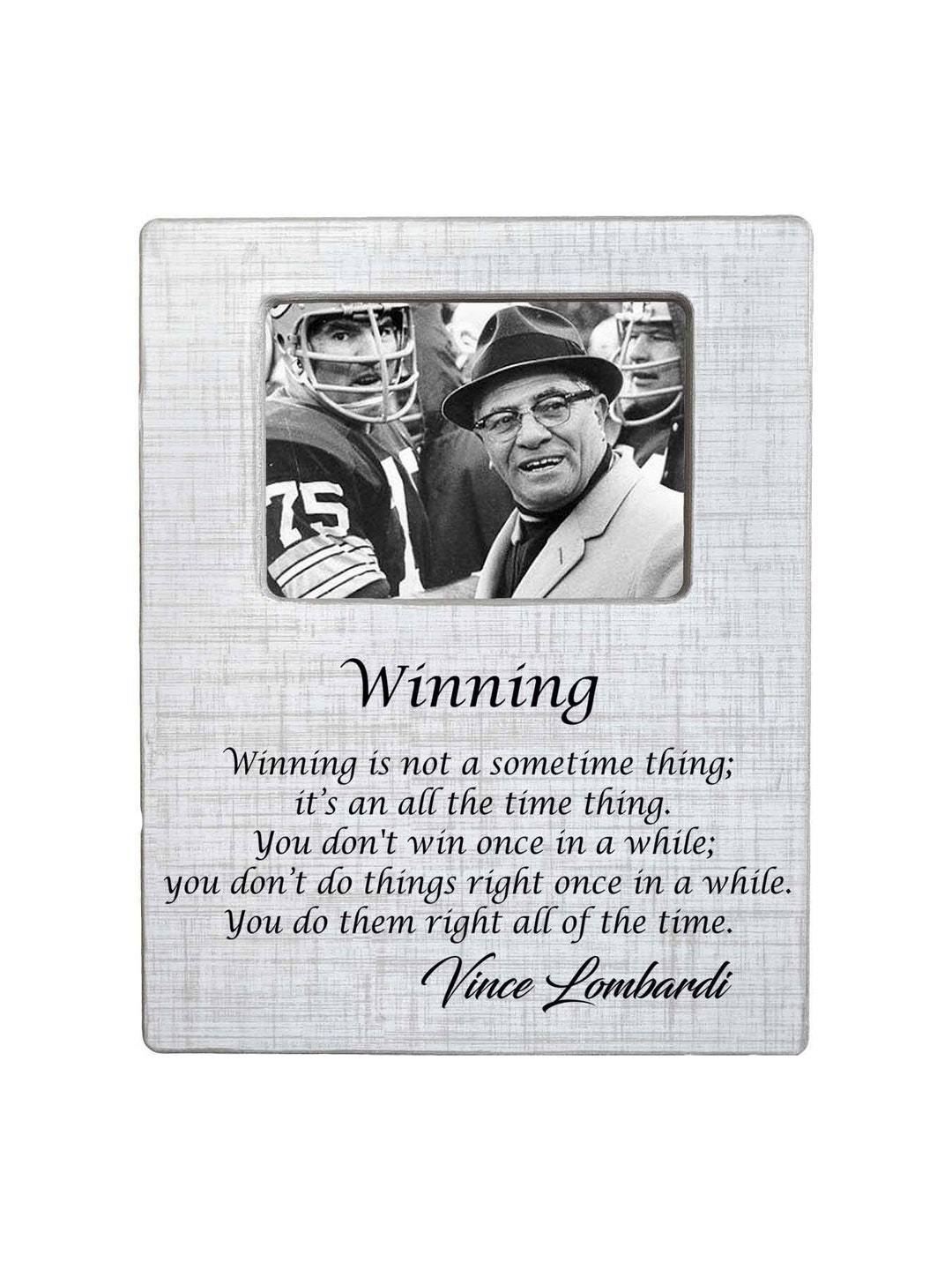 Vince Lombardi Quote Frame, Green Bay Packers Fan Gift, Football Quote ...