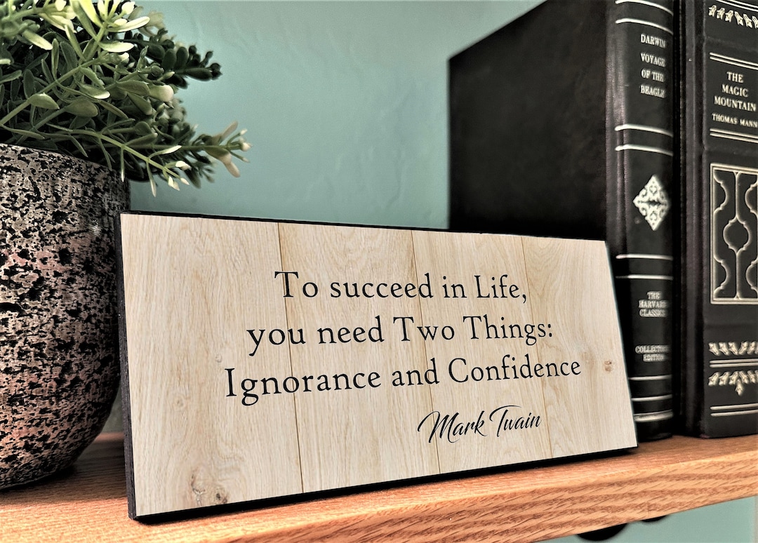 Mark Twain Quote Plaque, Wisdom Wall Plaque, Teacher Desk Decor, Office ...
