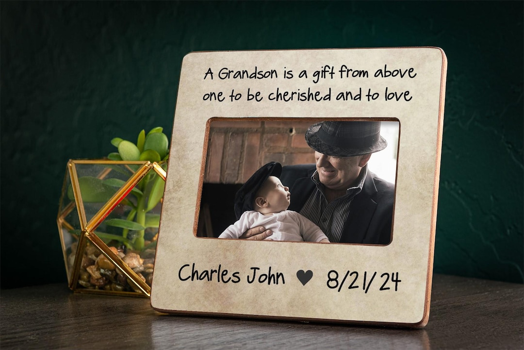 Grandson Frame, Grandson Picture Frame, Gift for Grandma, First ...