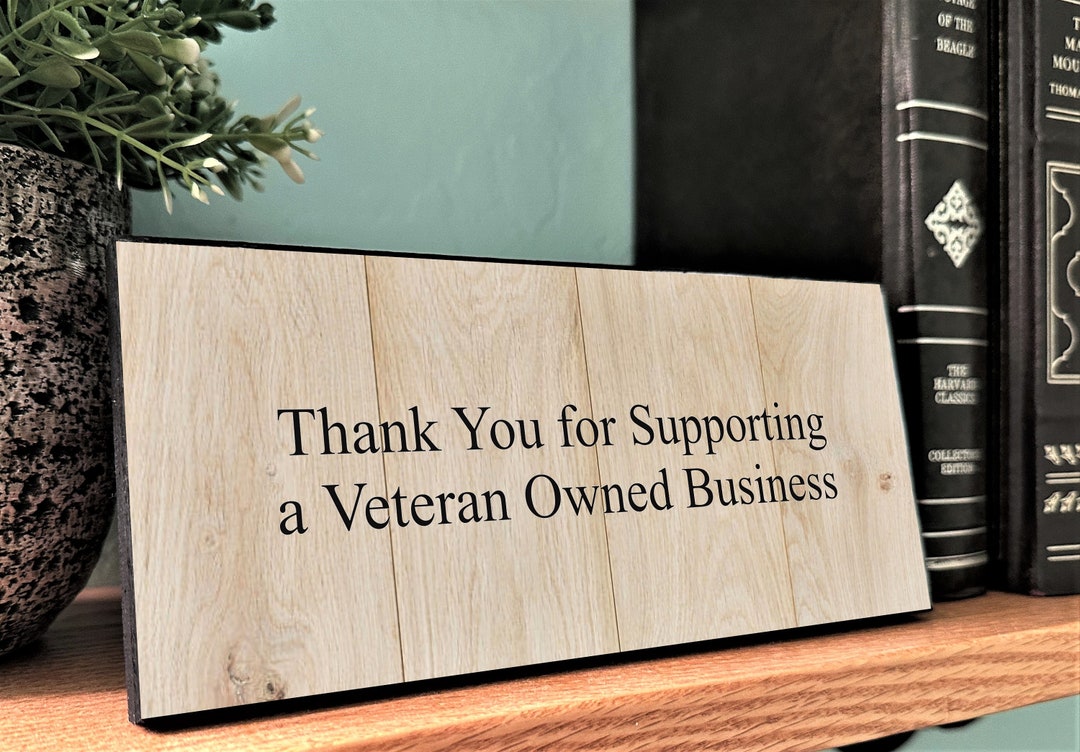 Veteran Owned Business Sign, Veteran Store Owner Plaque, Appreciation ...