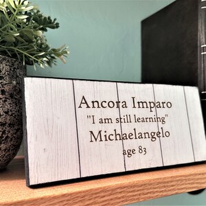 Michelangelo Learning Plaque, Teacher Appreciation Gift, College Dorm ...