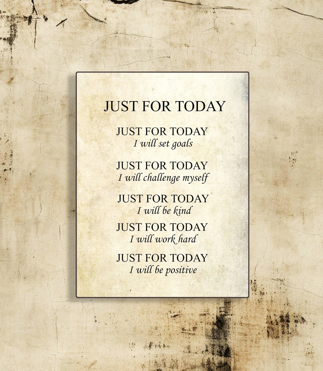 Just for Today-i Will Not Worry-i Will Not Be Angry-i Will Be Grateful ...