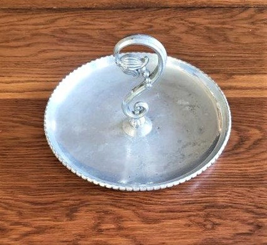 Farberware Mid Century Wrought Aluminum Vintage Round Serving Tray ...