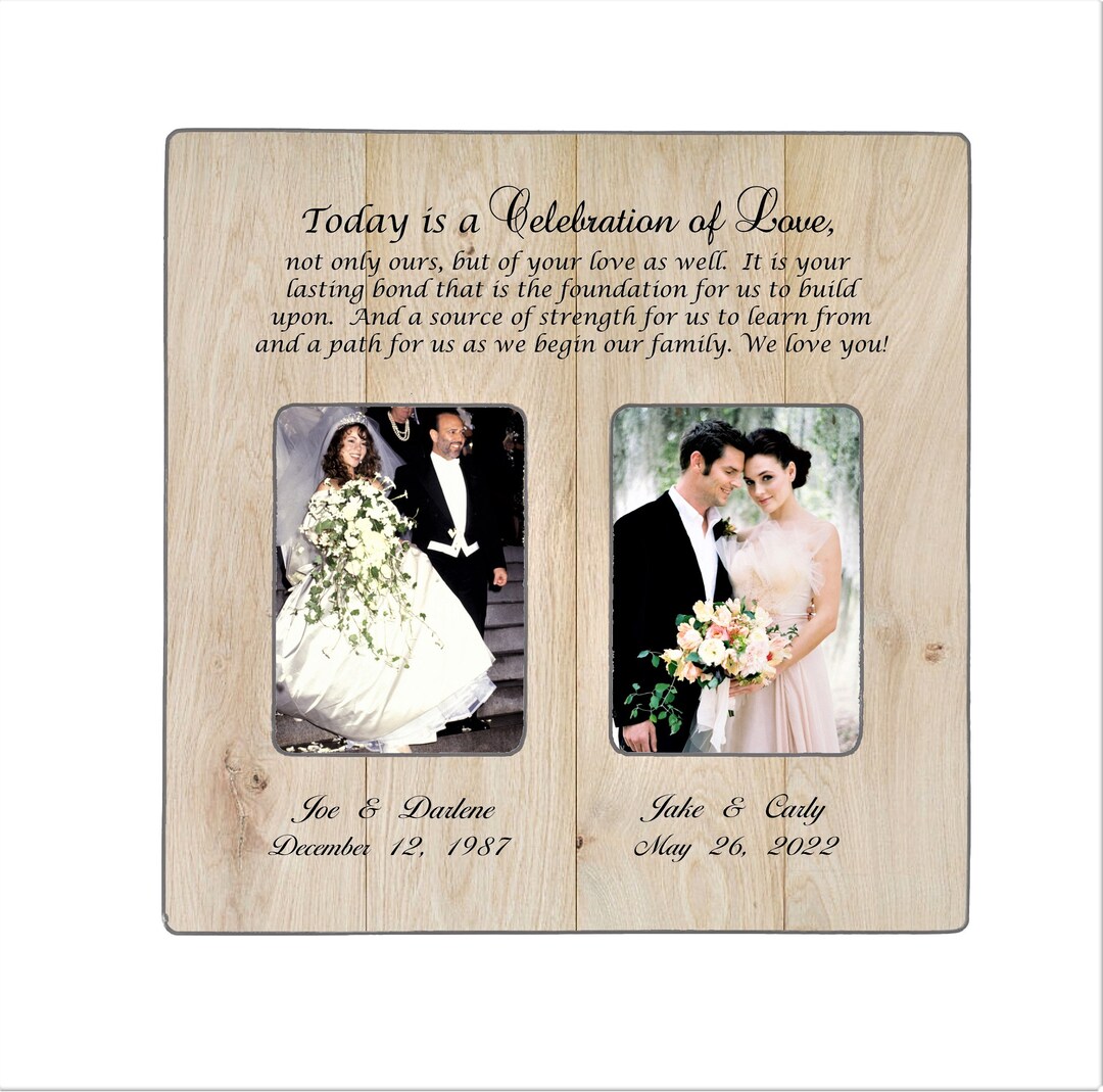 Wedding Gift for Parents, Wood Picture Frame, Thank You Wedding Gift ...