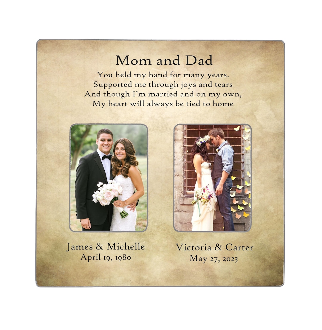Wedding Frame for Parents, Picture Frame for Parents of the Bride ...