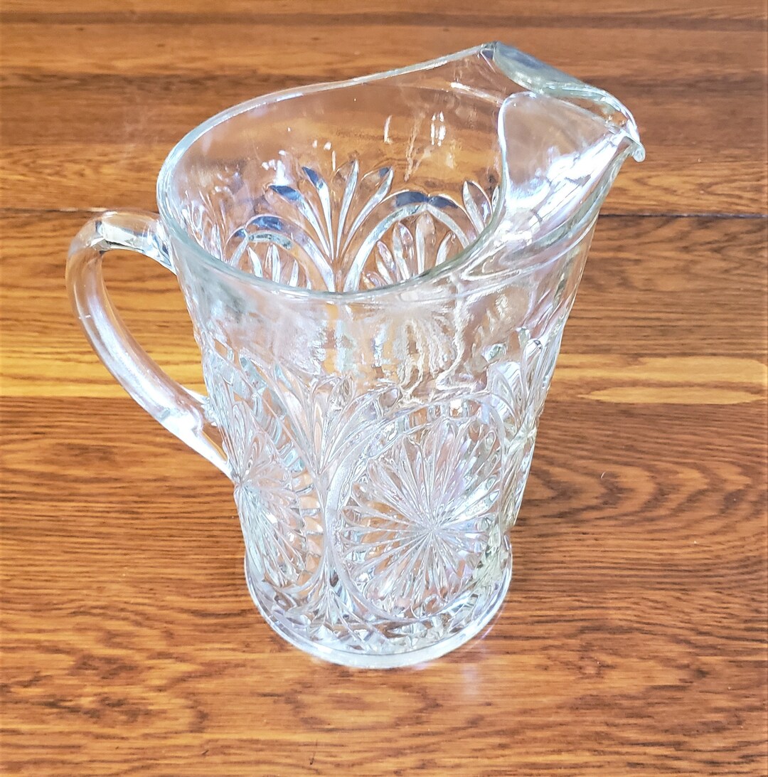 Vintage American Brilliant Period Lead Crystal Pitcher - Etsy