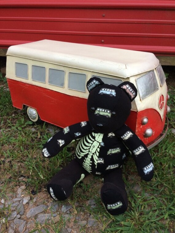 Handmade VW inspired bear bus bear car show bear hippie | Etsy