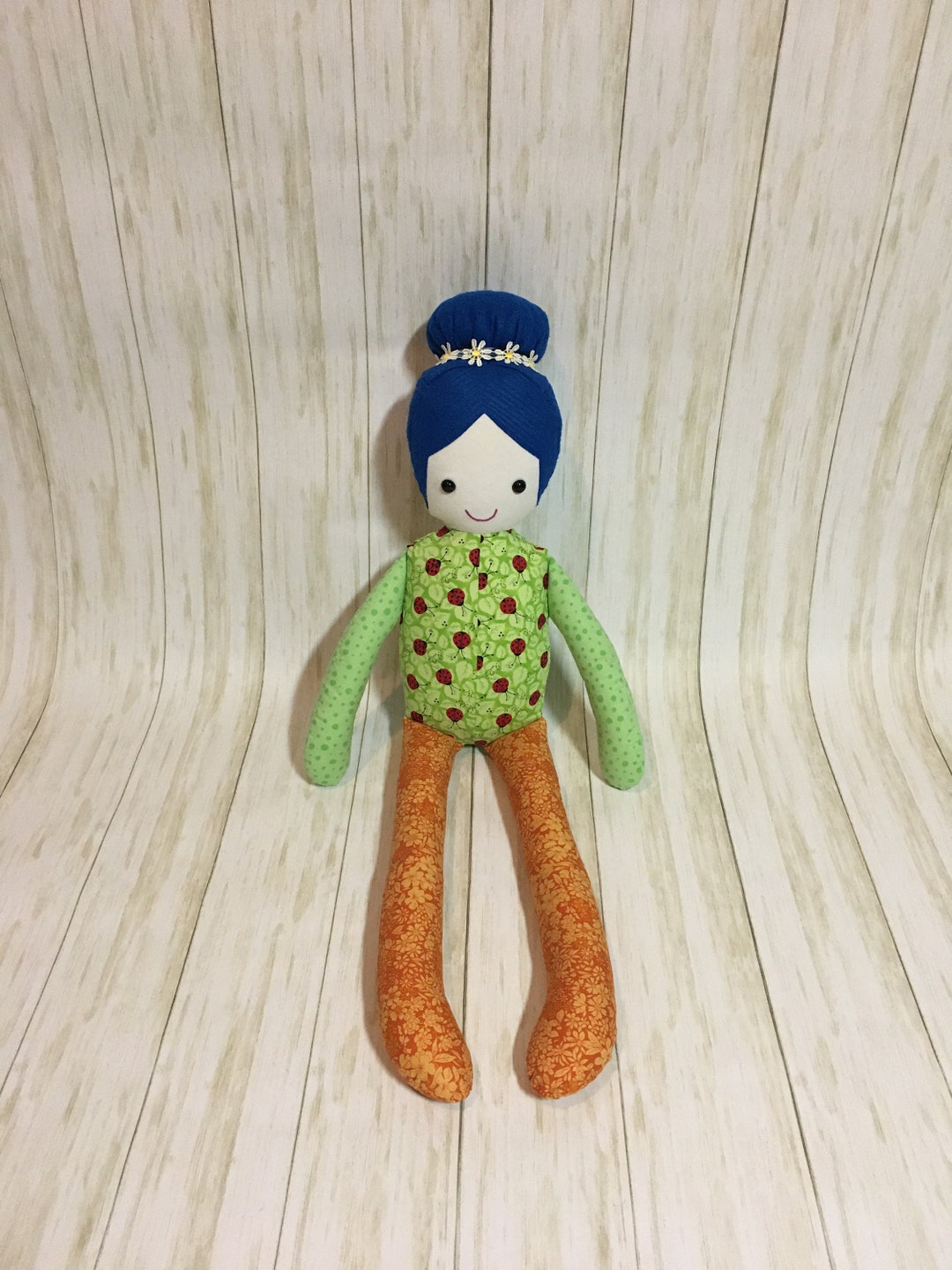 Handmade Fabric Rag Doll Hippie Doll Long Legged Doll - Etsy