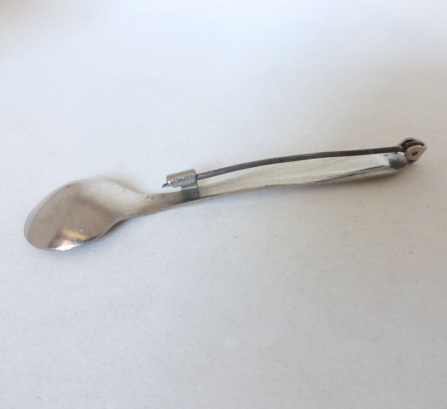 Vintage 1940's Silver Petite Spoon Pin | Etsy