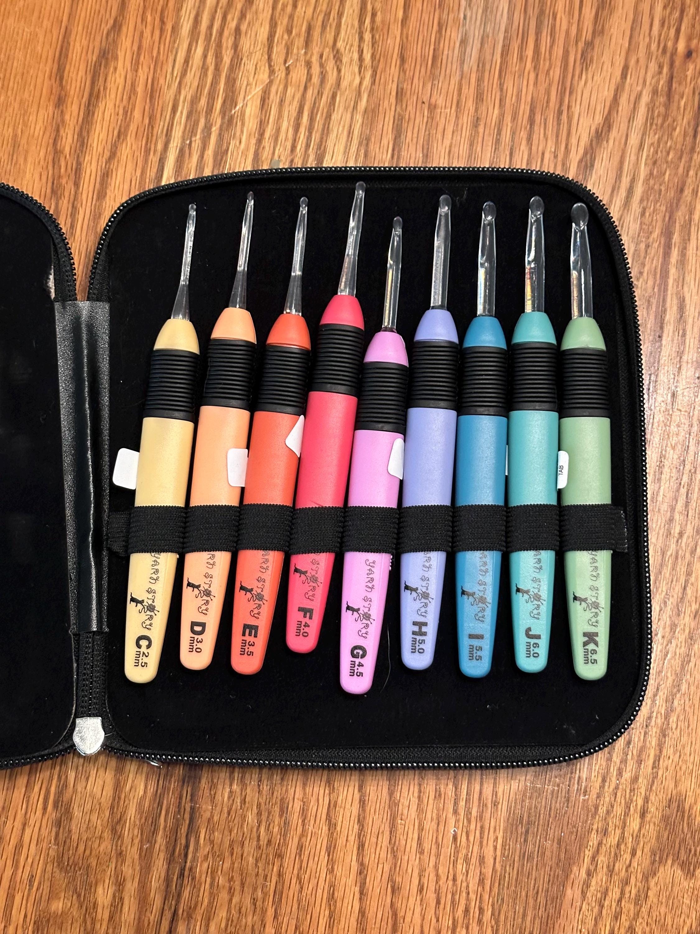 Yarn Story LED Light up Crochet Hooks Set of 9 in Black Zipper Case - Etsy