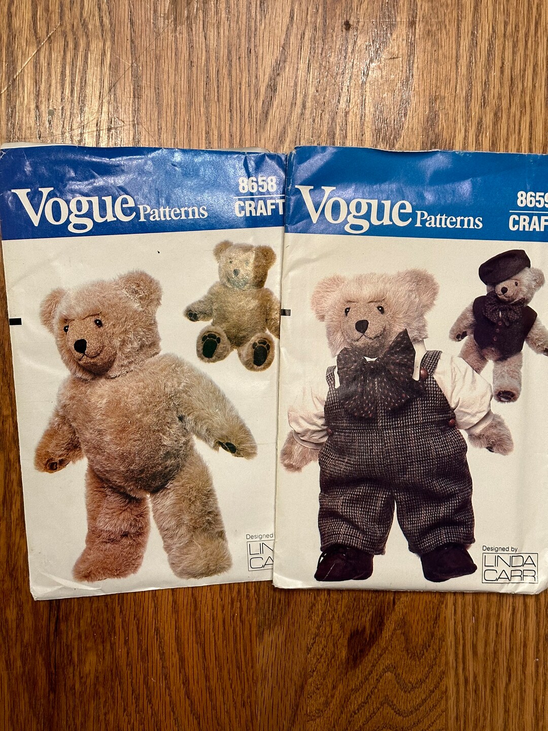 Vogue Teddy Bear and Clothes Pattern Vintage Uncut 8658 8659 - Etsy