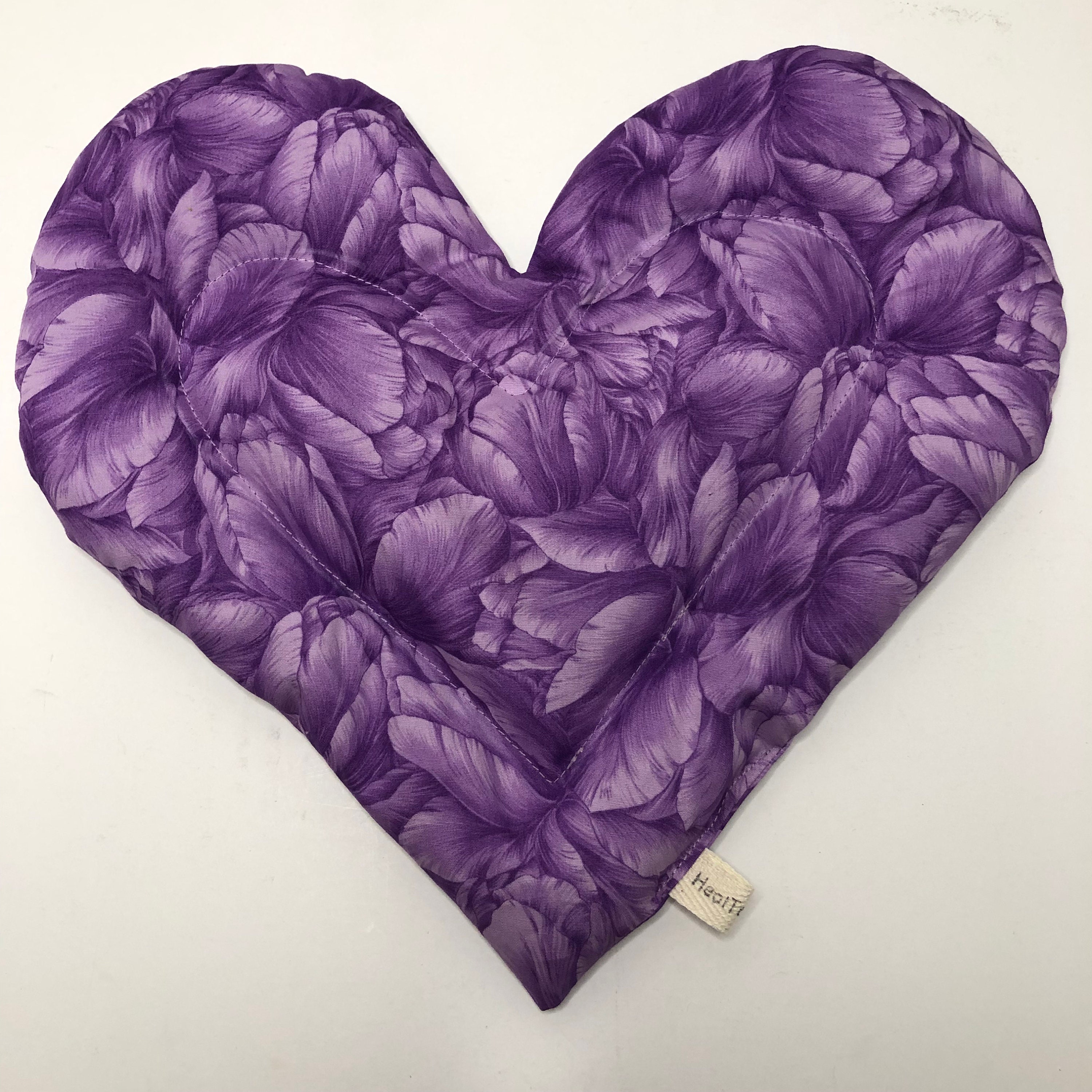 Heart Shaped Microwavable Heating Wrap Pack With Flax Seed and Lavender ...