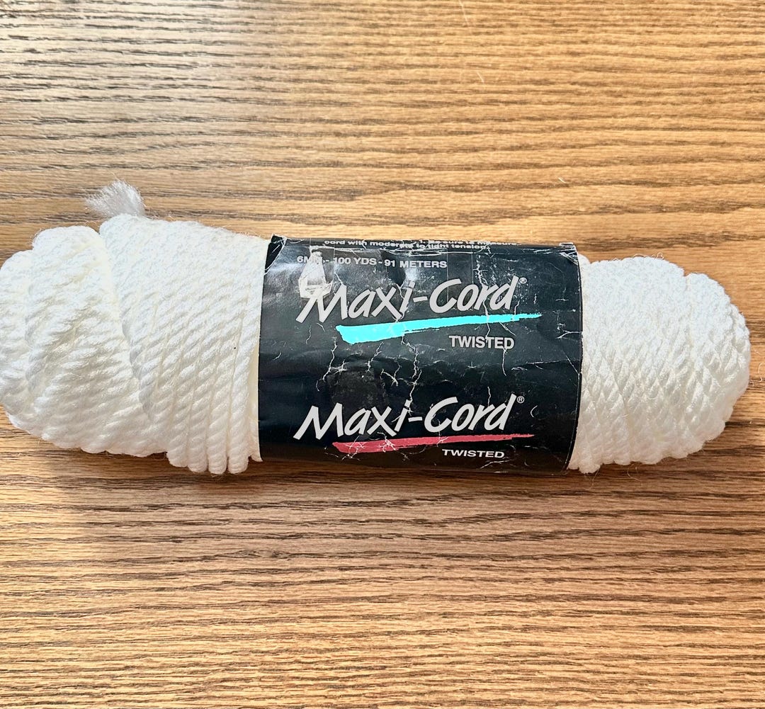 White Maxi Cord Twisted Macrame Cord Retro Wall Art Plant Hanger 6MM - Etsy