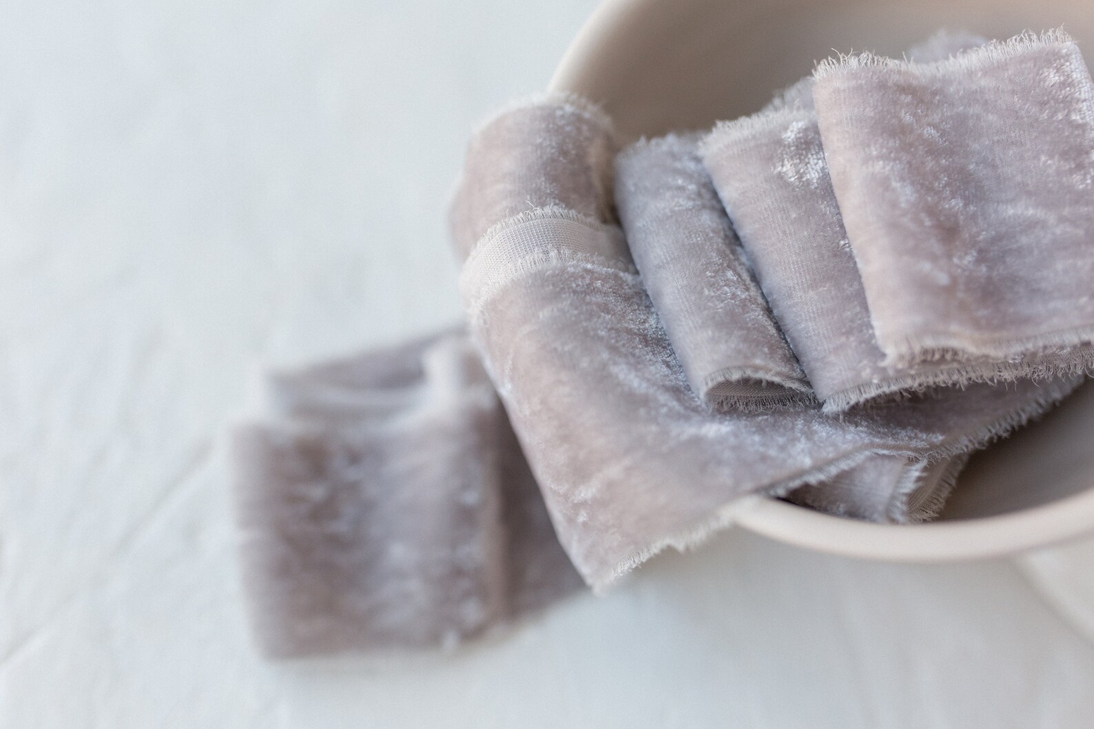 Silver Grey Velvet Ribbon 100% Silk Bridal Bouquet - Etsy