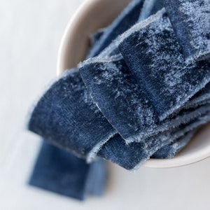 Dusty Blue Velvet Ribbon; Silk; Bridal Bouquet, Invitations, Favors ...