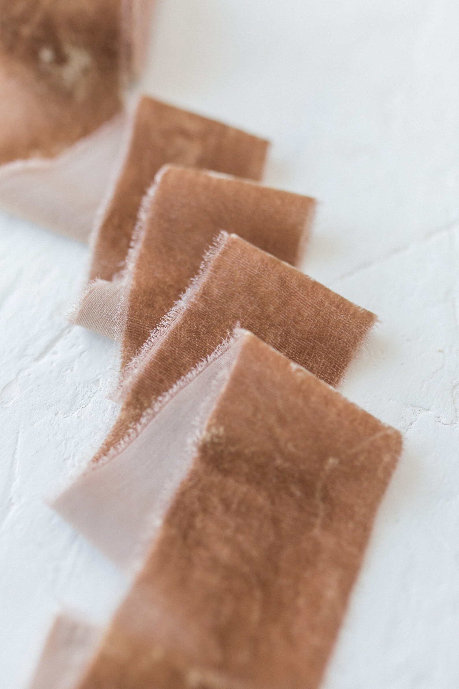 Salted Caramel Velvet Ribbon; 100% Silk; Bridal Bouquet, Invitations ...