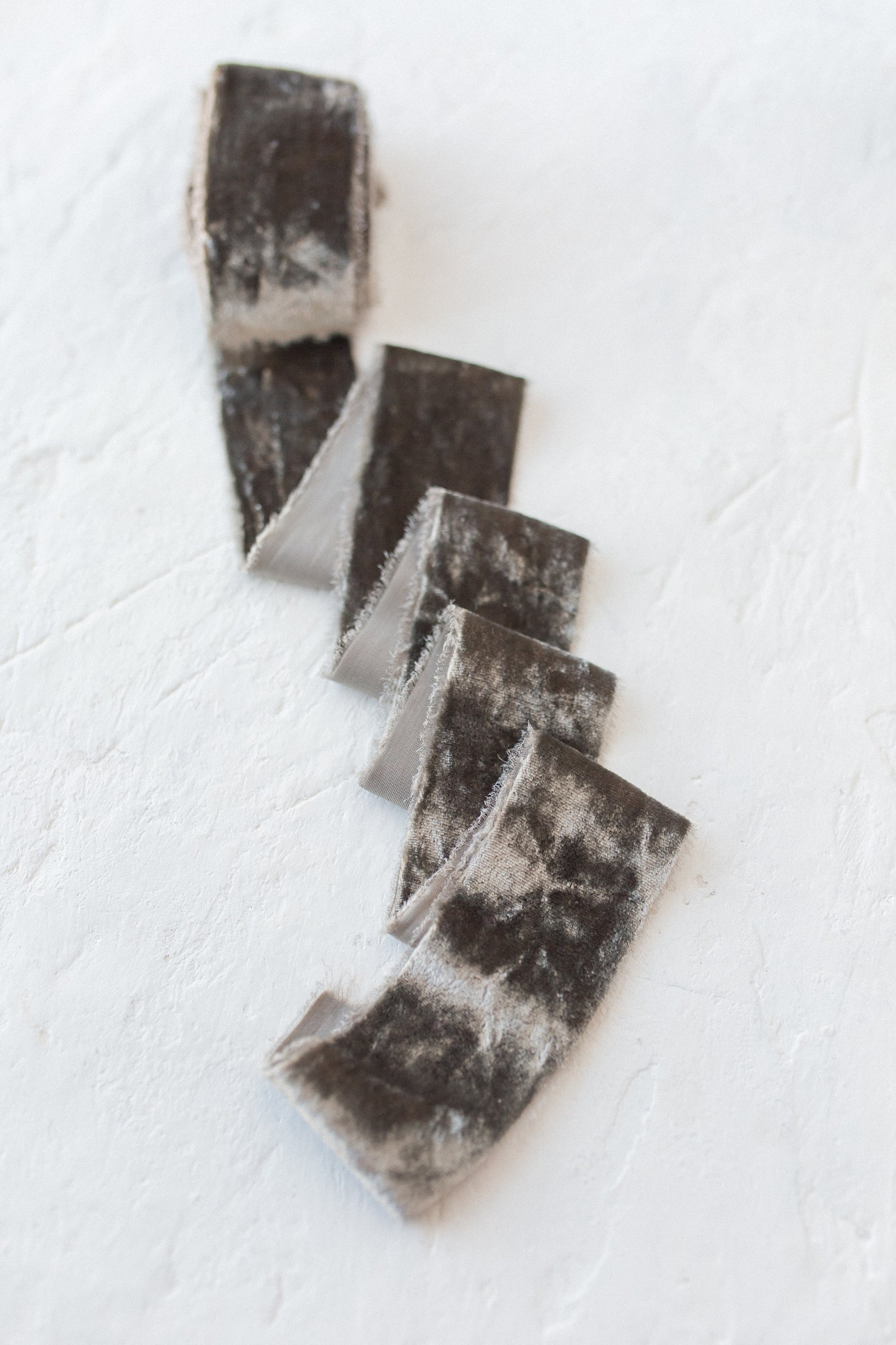 Greige Warm Grey Velvet Ribbon Silk Bridal Bouquet | Etsy