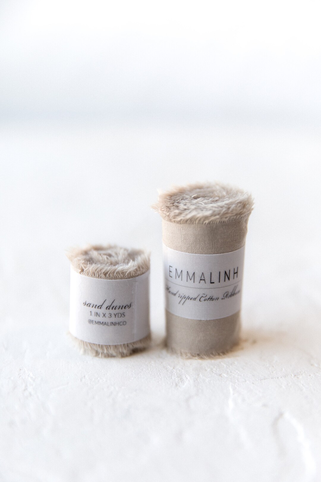 Sand Dunes Cotton Ribbon; 100% Vegan Cruelty Free; Bridal Bouquet; Hand ...