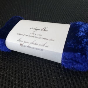 Indigo Blue Silk Velvet Ribbon; Bridal Bouquet, Invitations, Favors ...
