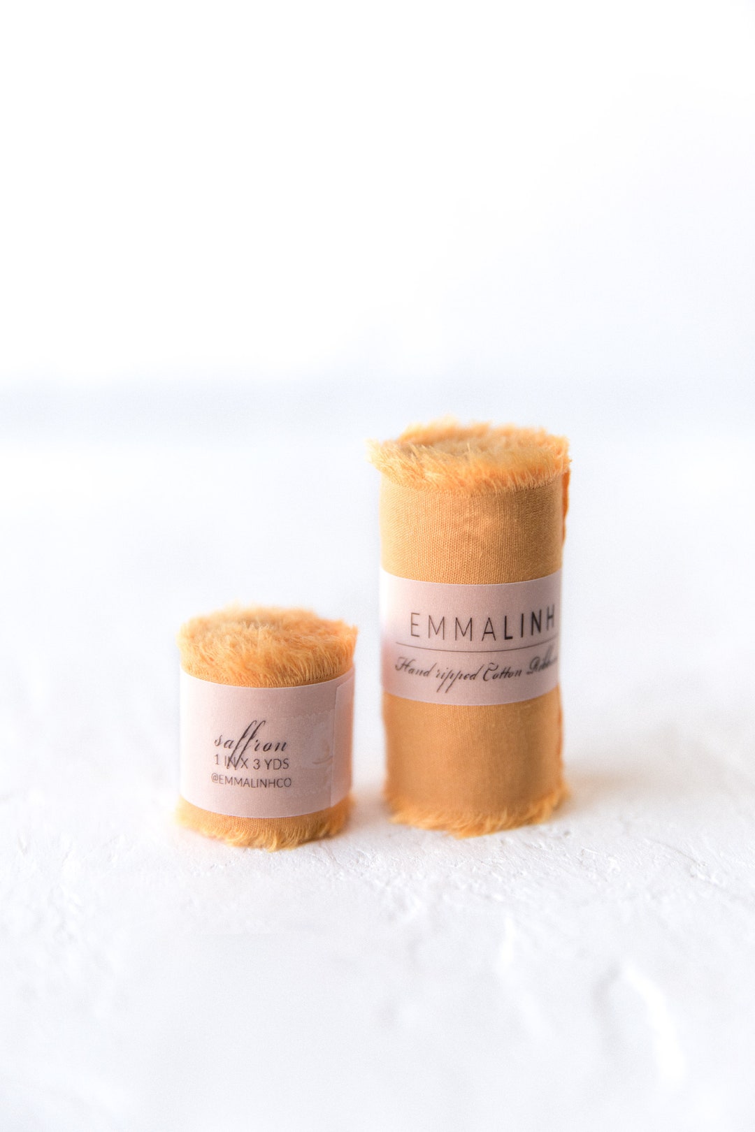 Saffron Cotton Ribbon; 100% Vegan Cruelty Free; Bridal Bouquet; Hand ...
