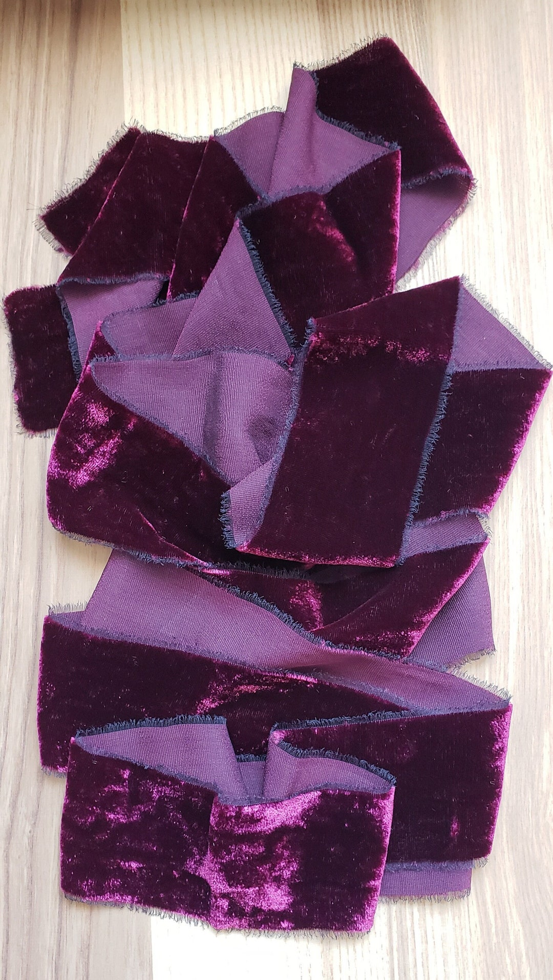 Black Rasberry Silk Velvet Ribbon; Bridal Bouquet, Wedding Invitations ...