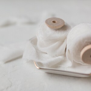 White Pearl Velvet Ribbon 100% Silk Bridal Bouquet, Invitations, Favors ...